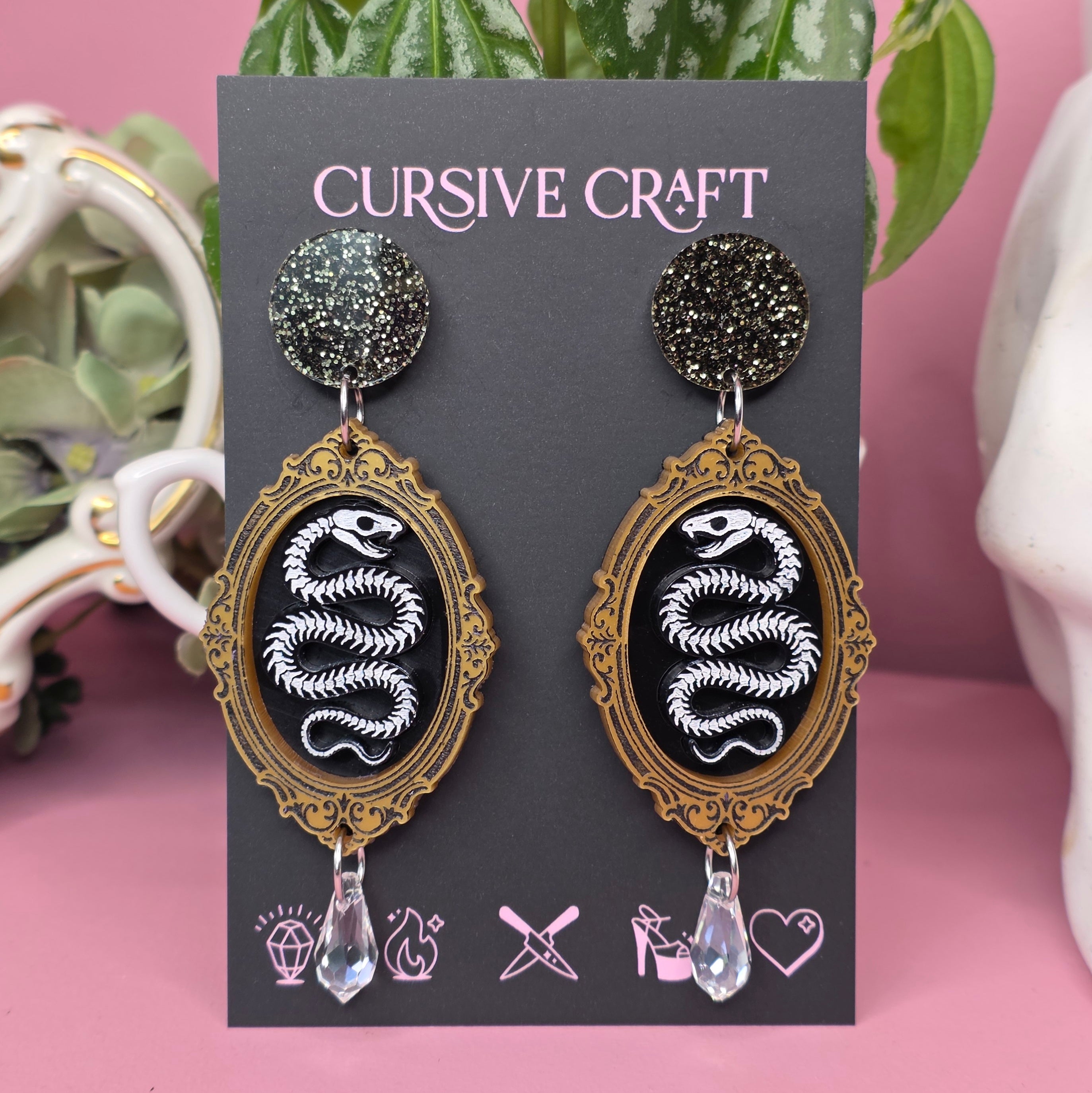 Serpent Cameos – Cursive Craft
