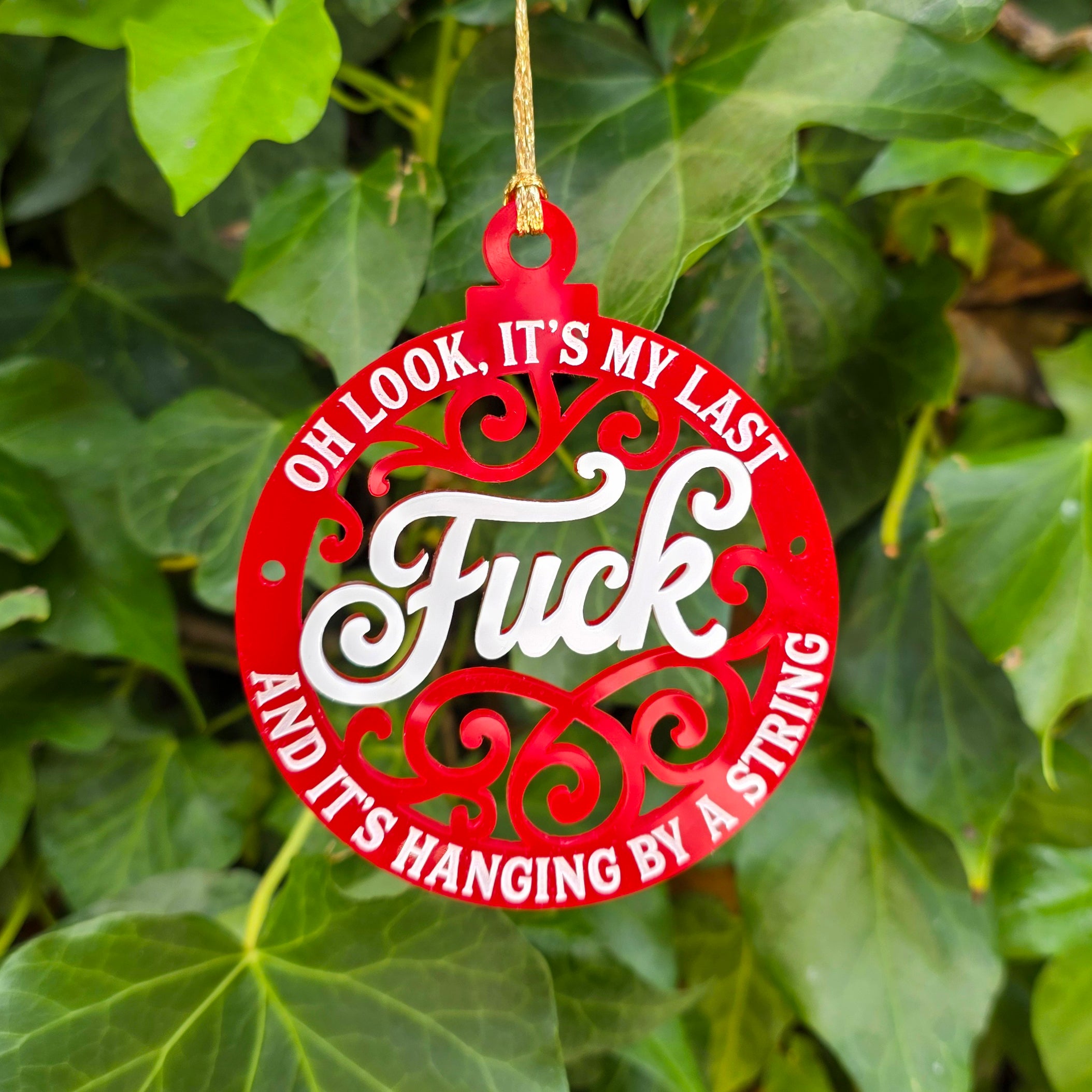 “My Last Fuck” Ornament – Cursive Craft