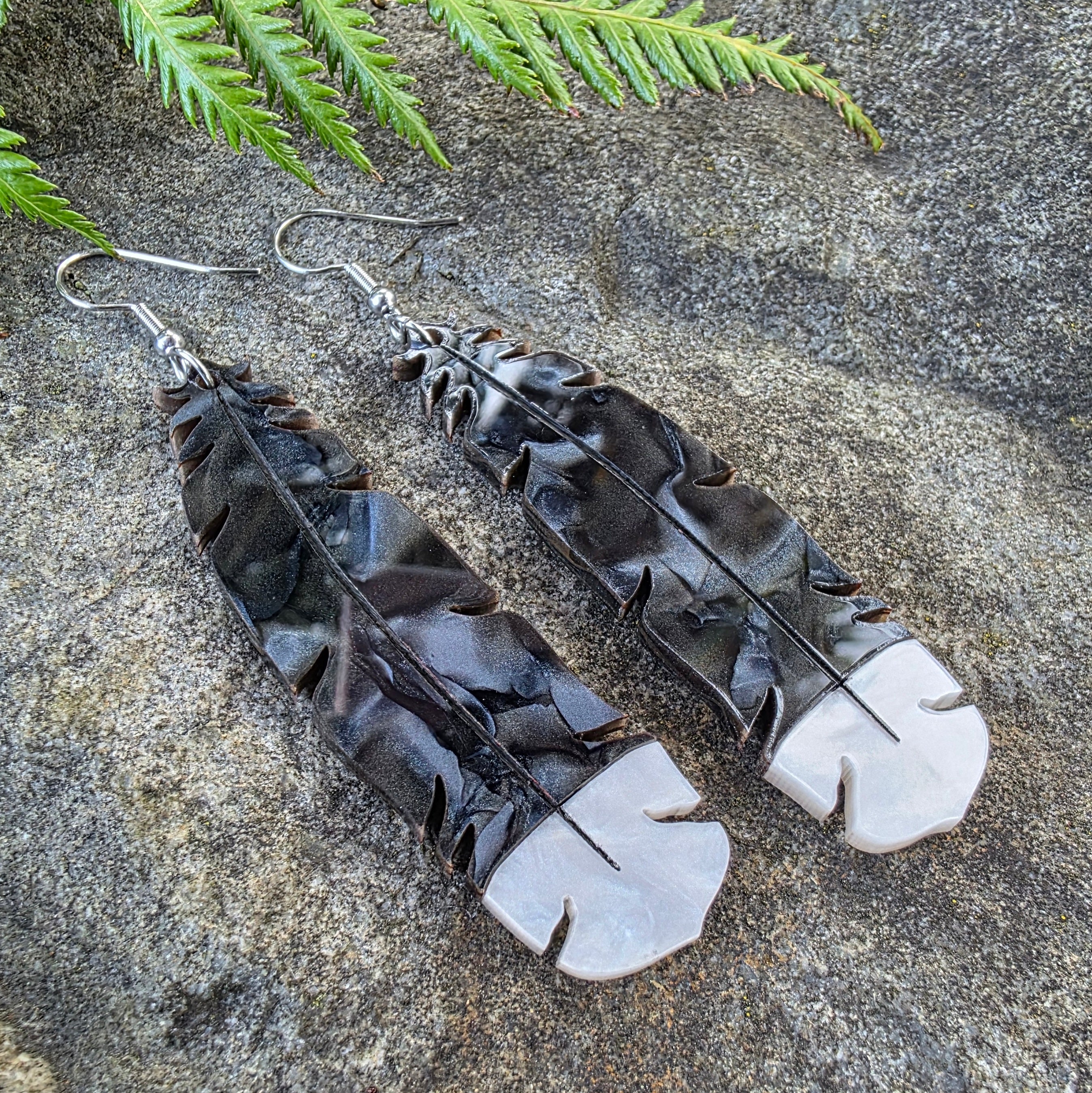 Huia Feather Earrings – Cursive Craft